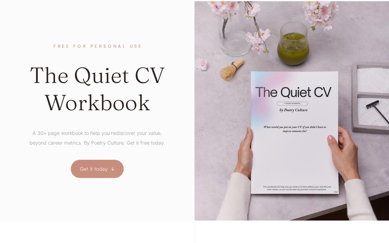 The Quiet CV Workbook